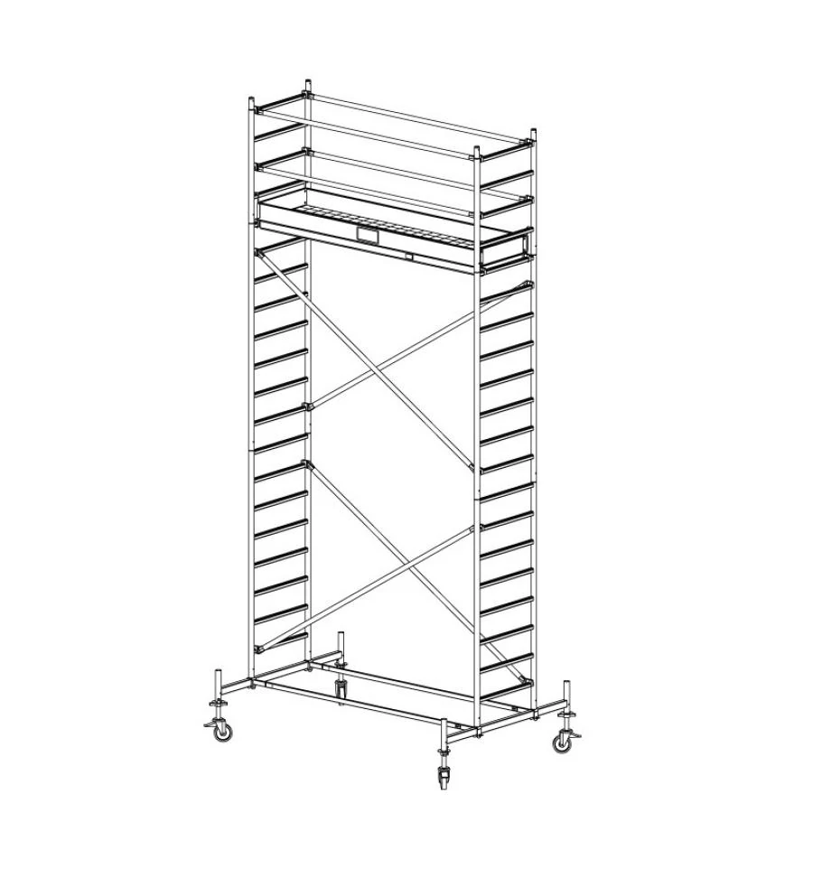 BÉRELHETŐ Krause Gurulóállvány Munkamagasság: 6,4m (1-3 nap bérlés esetén: 6000 Ft + Áfa/nap ...